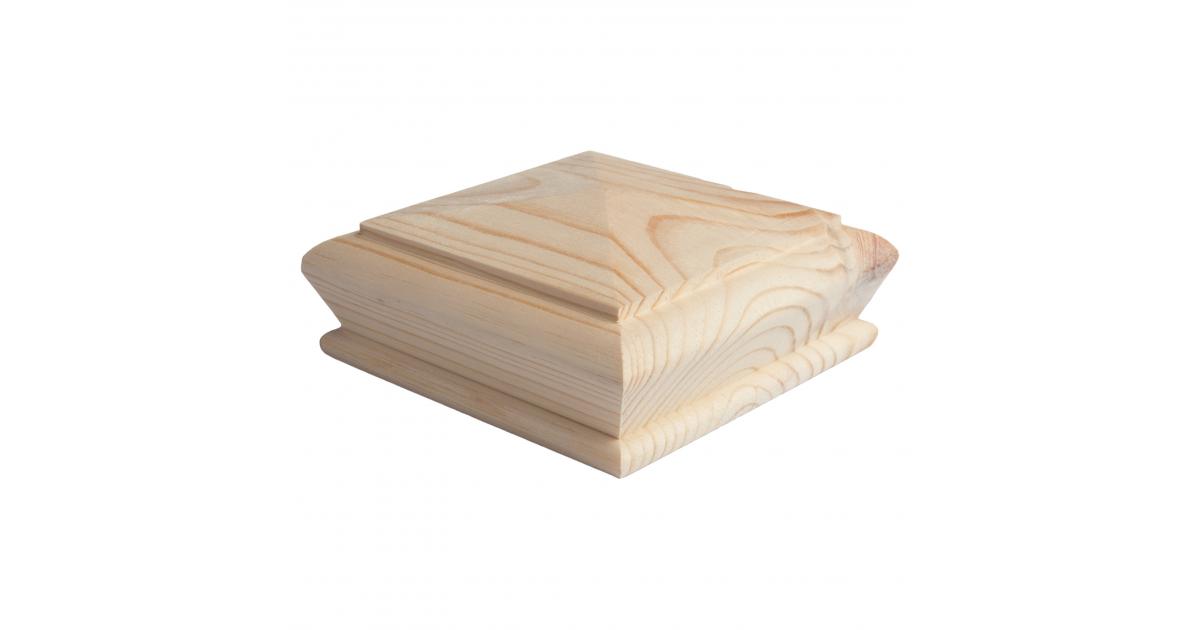 Pine Pyramid Newel Post Cap For 90mm Newel Posts