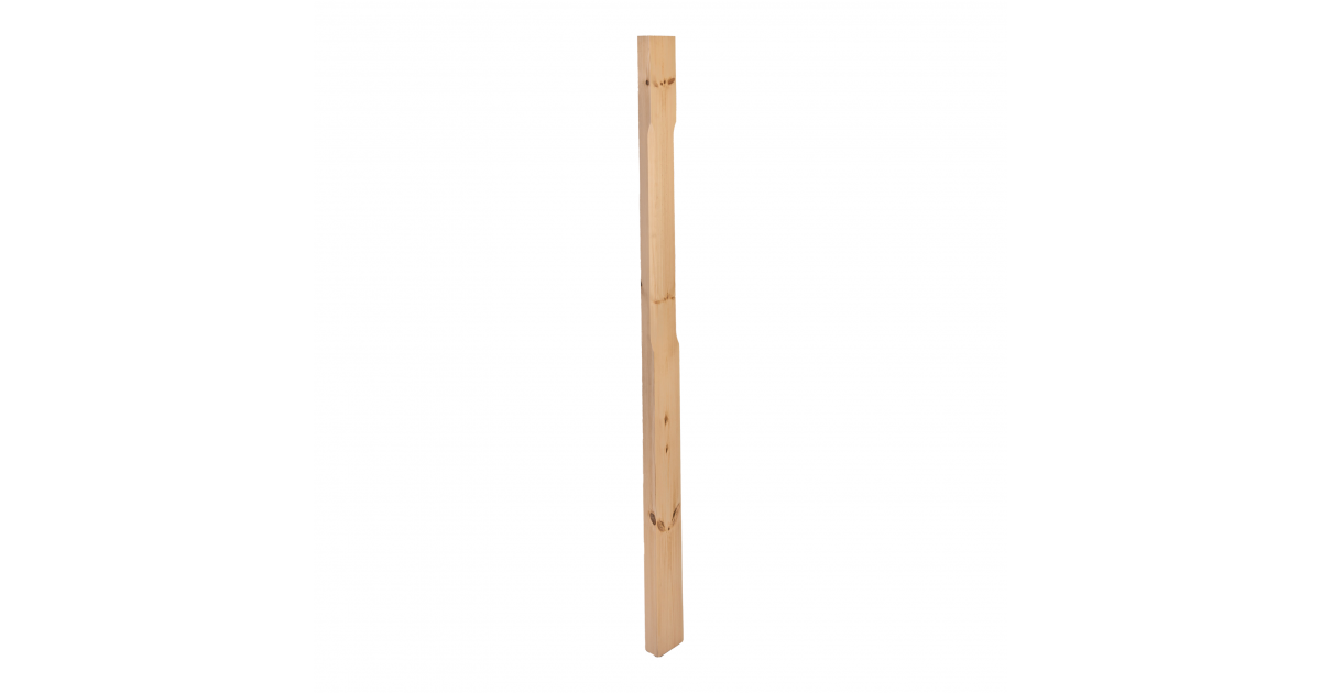 Pine Half Stop Chamfered 90mm Newel Post 1500mm Long