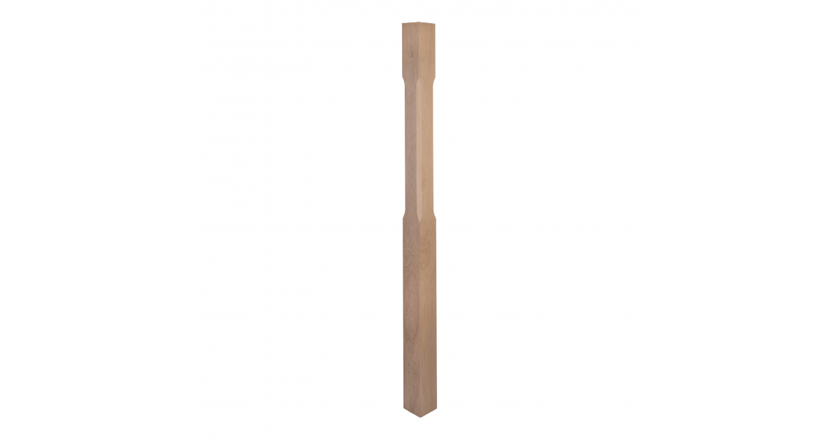 Oak Full Stop Chamfered 90mm Newel Post 1500mm Long