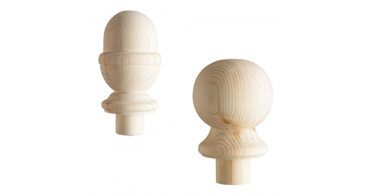 90mm Ball and Acorn Newel Caps | Blueprint Joinery